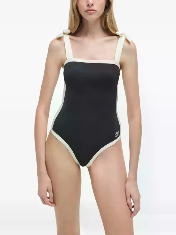 Simkhai Colour-blocked Tie-strap One-piece Swimsuit