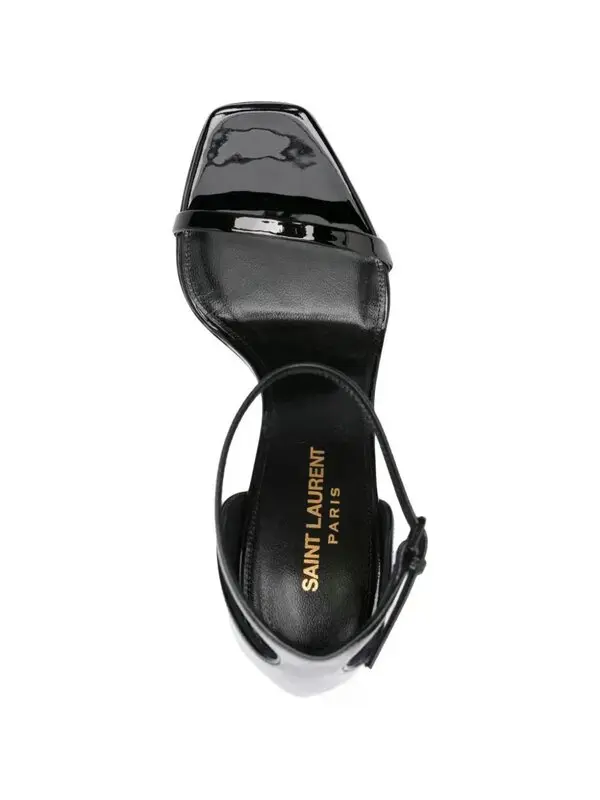 Saint Laurent Opyum Patent-leather Sandals