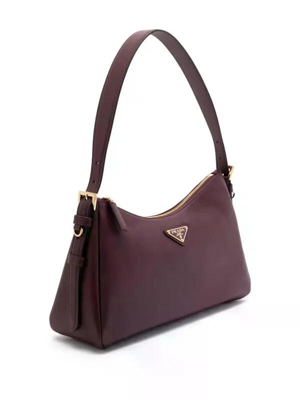 Prada Enamel Triangle Logo Tote Bag