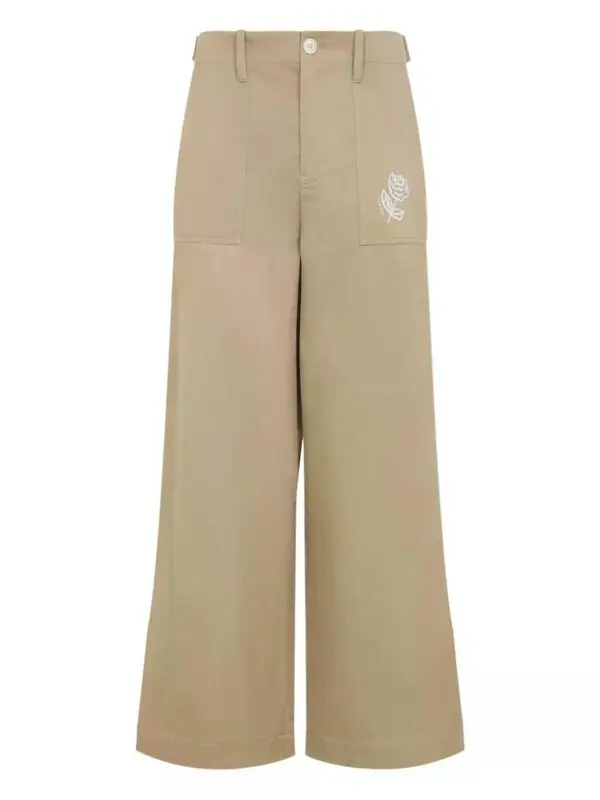 Marni Rose-embroidered Pocket Trousers