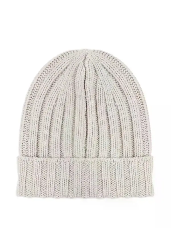 John Galliano Ribbed Wool Beanie - Grey