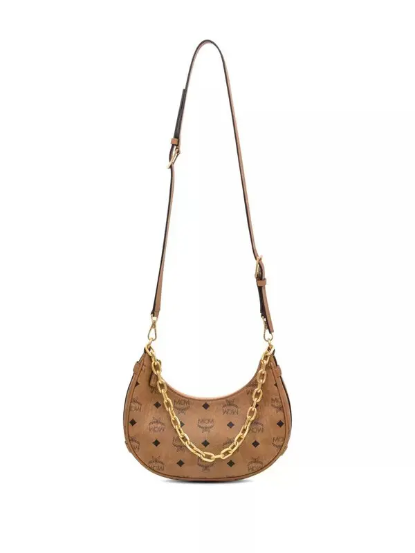 Mcm Small Aren Shoulder Bag - Brown