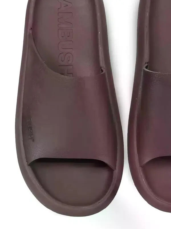 AMBUSH Logo-embossed Flat Sandals - Brown