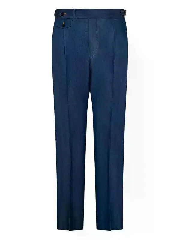 FRANZESE COLLECTION Pleated Buttoned-pocket Trousers