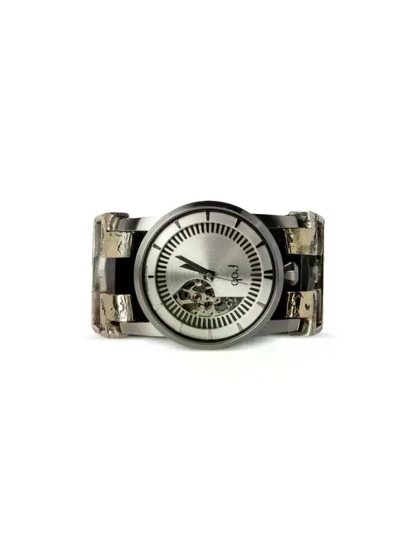 PARTS OF FOUR Oblivion Mega Pavé 42mm Watch - Silver