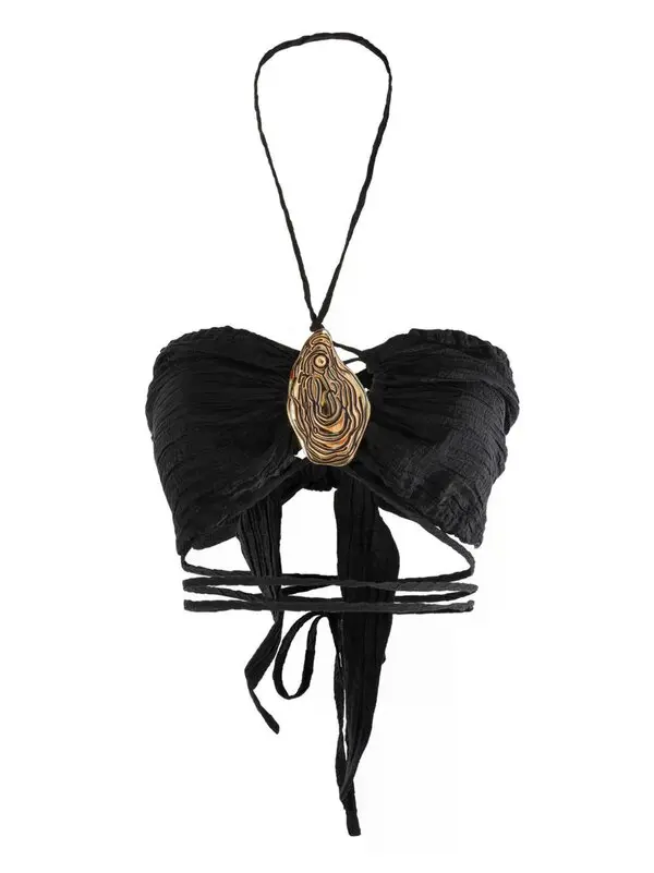 HAMOULET Embellished Halter-neck Top