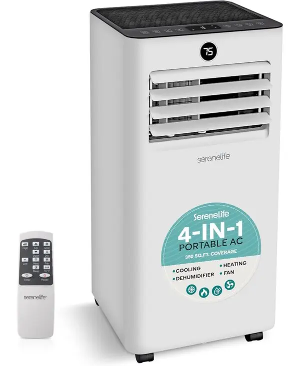 SERENELIFE Portable Air Conditioner & Heater - Grey