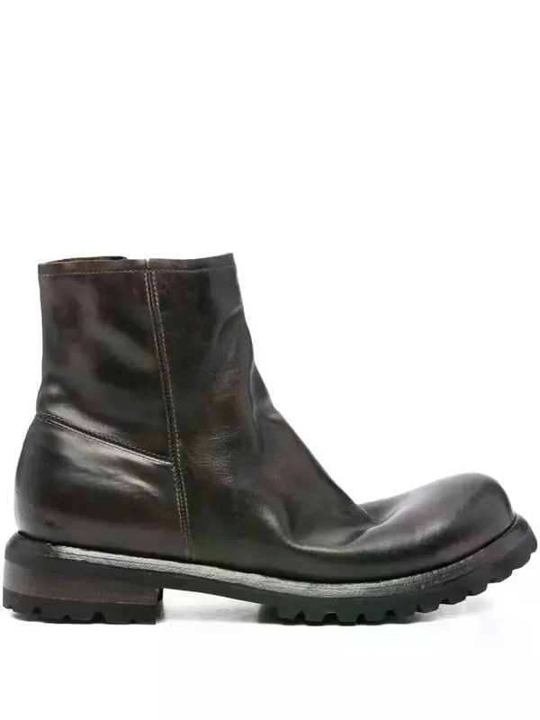 SHOTO Leather Zip Boots