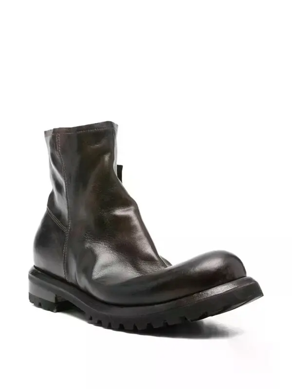 SHOTO Leather Zip Boots