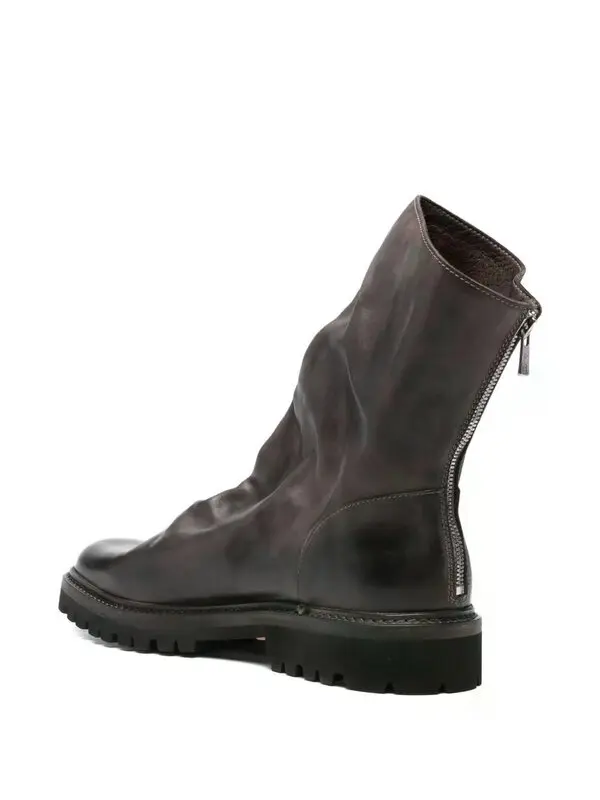 SHOTO Leather Zip-fastening Boots