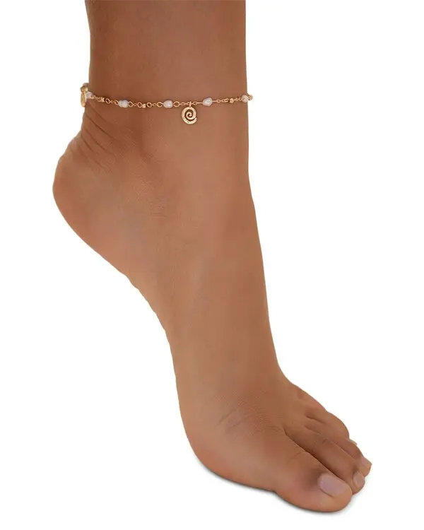 Ettika Aura Swirl Anklet - Gold