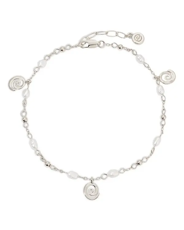 Ettika Aura Swirl Anklet - Silver
