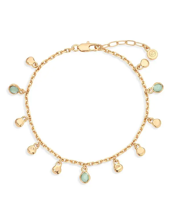 Ettika Sea Glass Charm Anklet - Gold