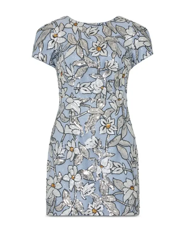 MILLY Rowen Floral Sequins Dress