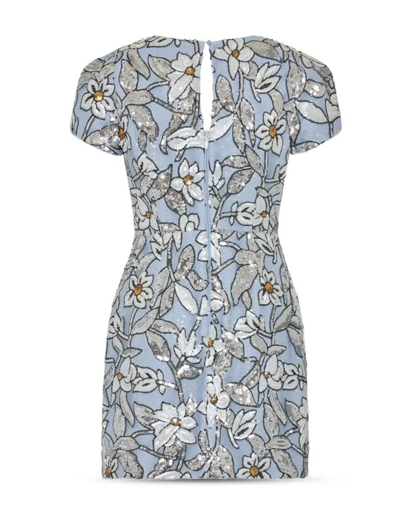 MILLY Rowen Floral Sequins Dress
