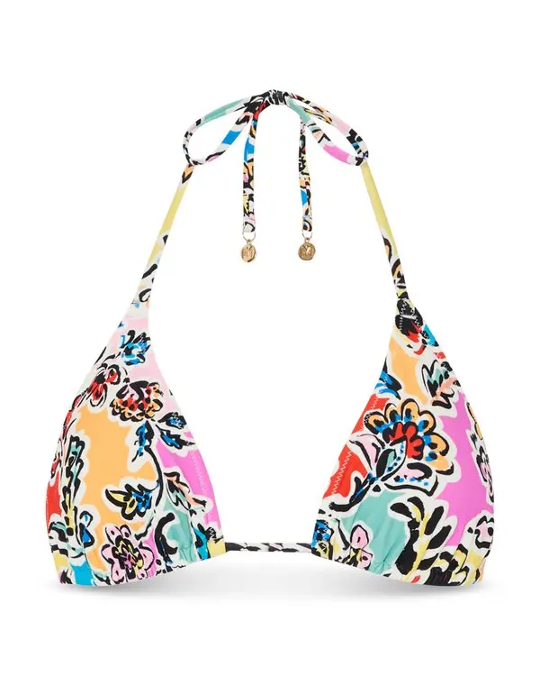 MILLY Rainbow Oasis Triangle Bikini Top