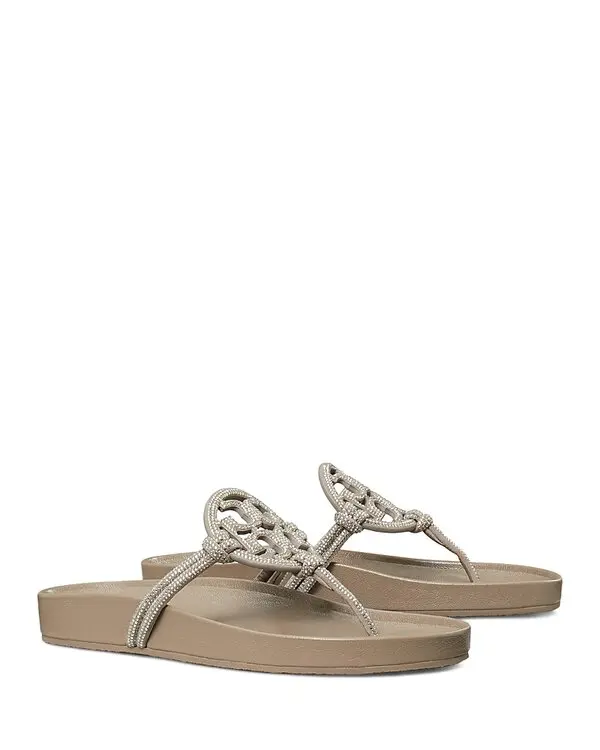 Tory Burch Miller Cloud Pave Knotted Sandal - New Basalt