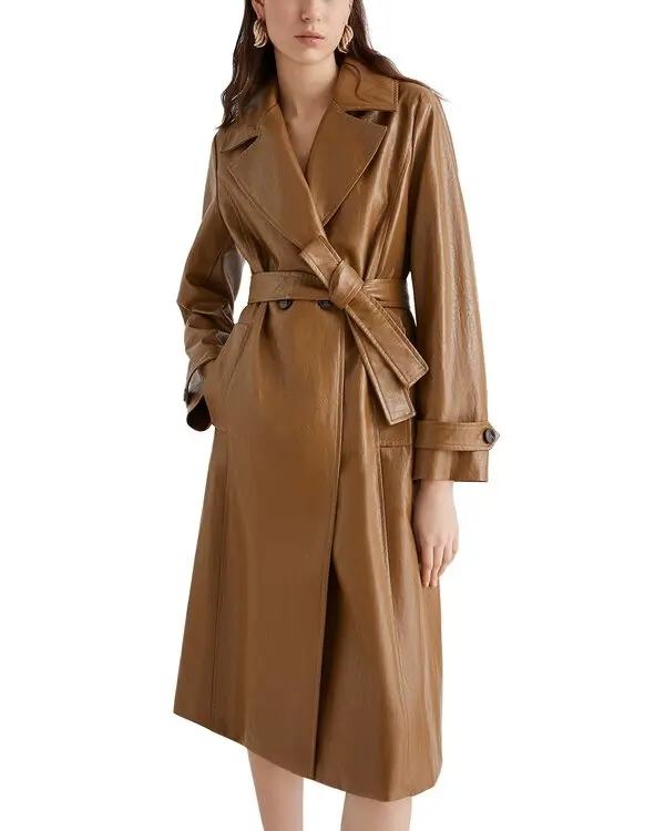 Marella Soledad Faux Leather Overcoat