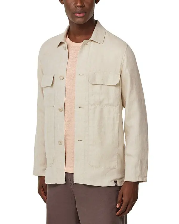 Boggi Milano Bond Linen Shirt Jacket - Beige