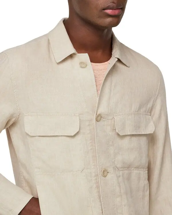 Boggi Milano Bond Linen Shirt Jacket - Beige