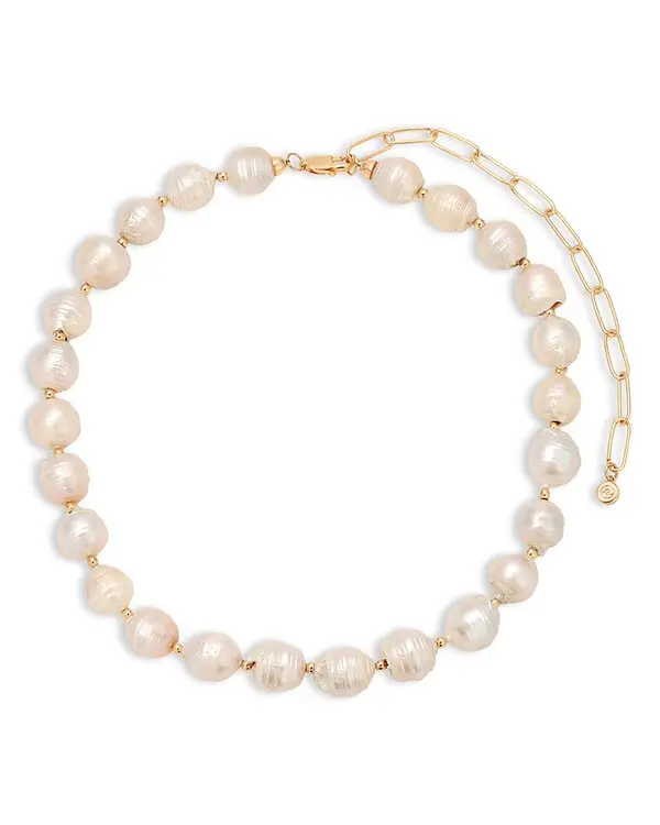 Ettika Cultured Freshwater Pearl Collar Necklace - Gold