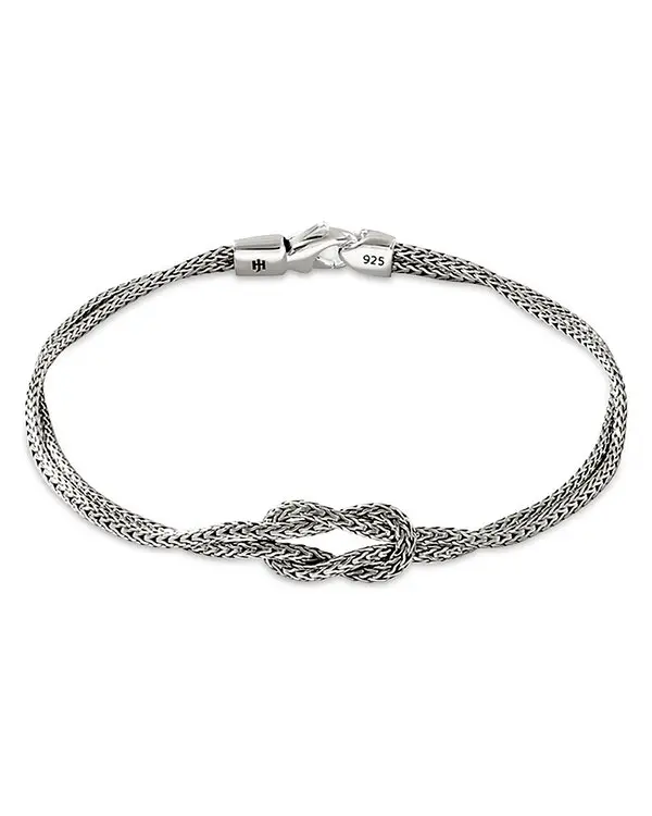 John Hardy 14k Yellow Gold & Sterling Love Knot Bracelet - Silver