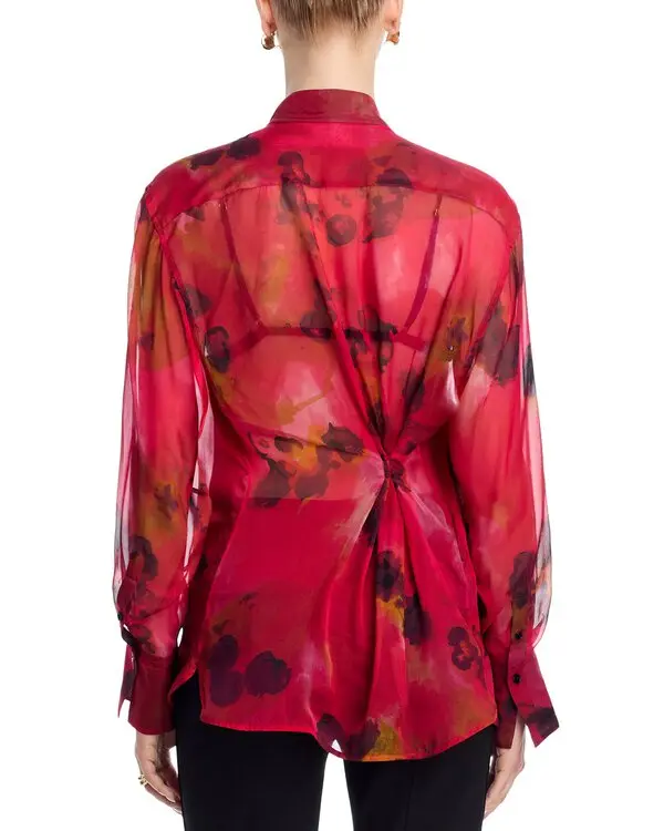 Victoria Beckham Silk Draped Blouse
