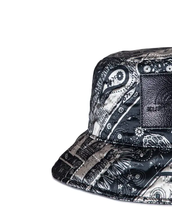 Kurt Geiger Bandana Print Quilted Bucket Hat In Black - 40  display picture 3