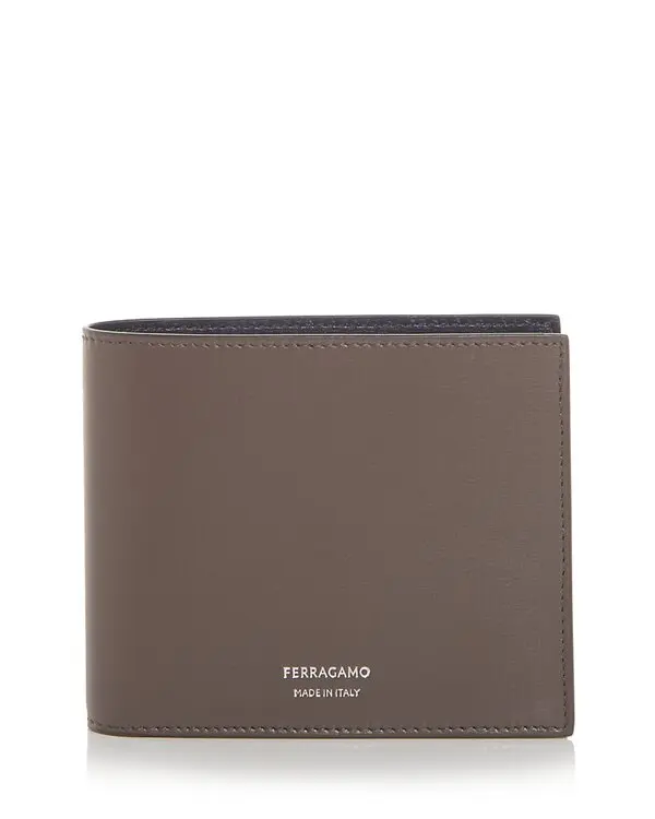 Ferragamo Leather Bifold Wallet Concrete Editorialist