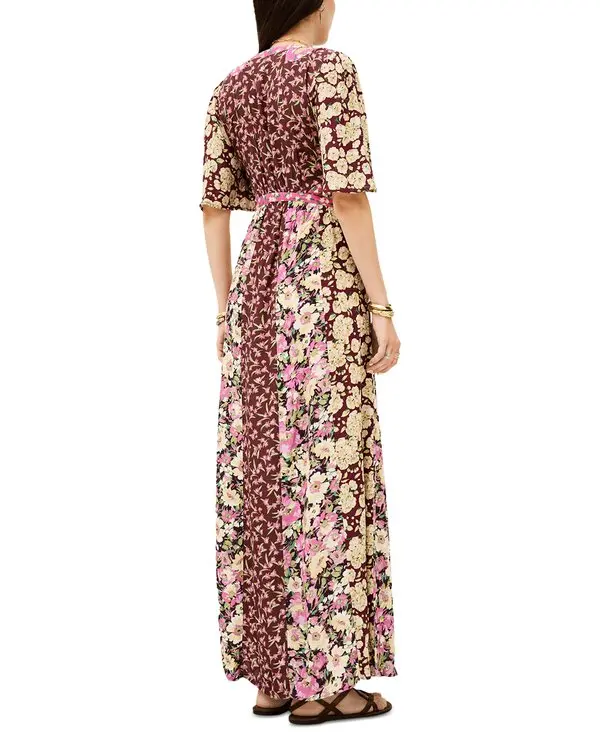 Ba&sh Ilma Floral Print Dress - Burgundy