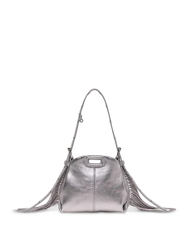 Maje Metallic Micro Bag - Silver