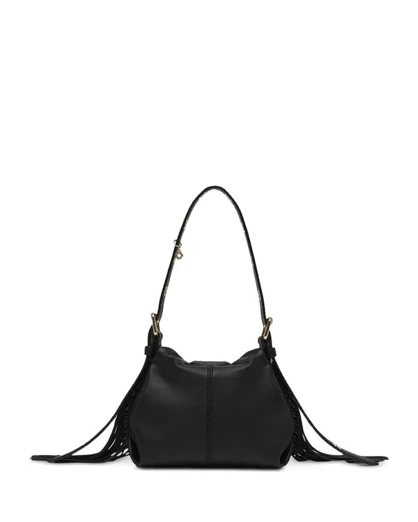 Maje Leather Micro Bag - Black