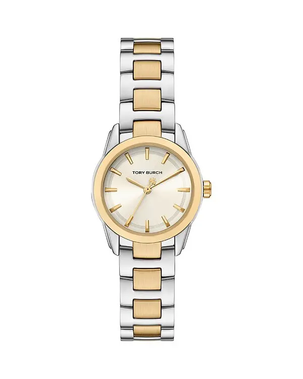 Tory Burch The Small Miller Watch, 28mm - White/two Tone