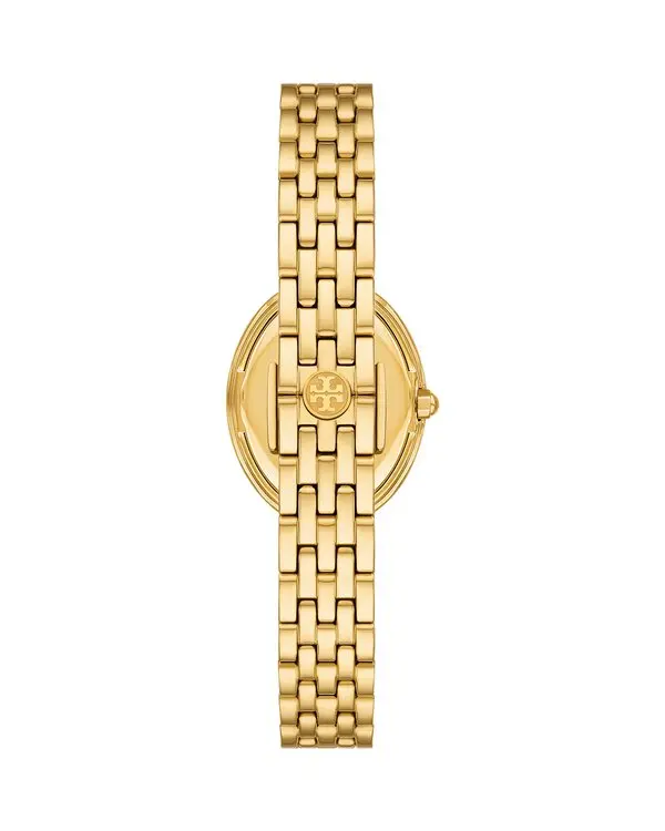 Tory Burch The Oval Watch, 28mm - Green/Gold | Editorialist