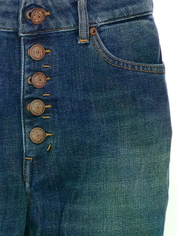 DONDUP Button-fly Patch-pocket Jeans - Blue