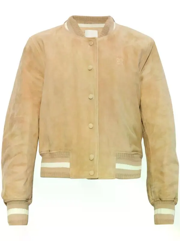 Givenchy Suede Varsity Jacket - Neutrals