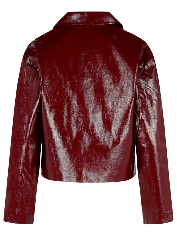 SELF-PORTRAIT Leather Jacket - Bordeaux