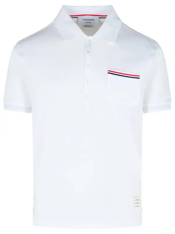 Thom Browne Cotton Polo Shirt - White