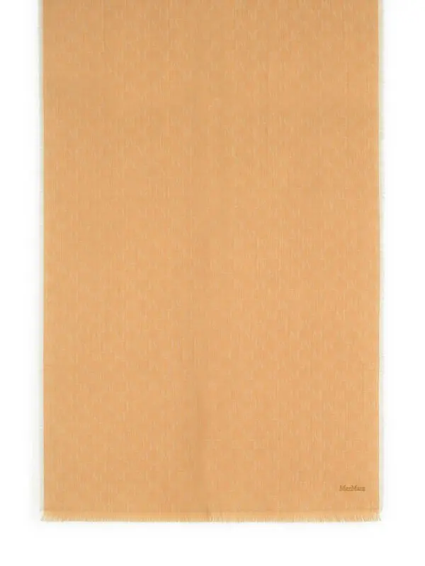 Max Mara Magico' Camel Virgin Wool Scarf - Brown