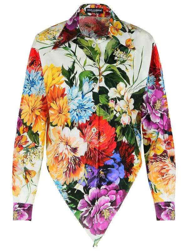 Dolce & Gabbana Floral Print Cotton Shirt - Multicolor