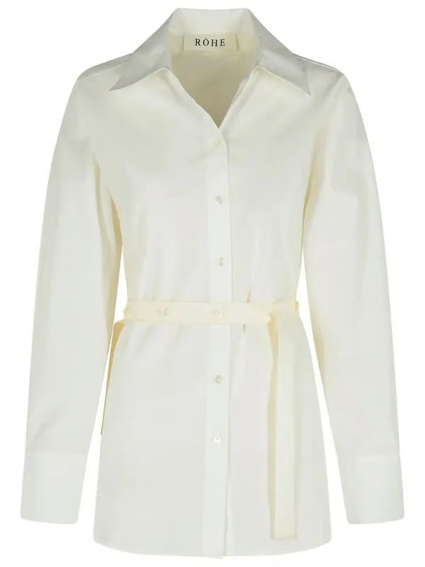 RÓHE Combined Silk Poplin Vest Shirt