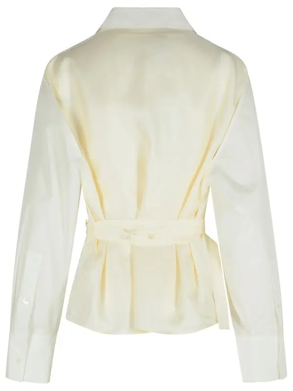 RÓHE Combined Silk Poplin Vest Shirt