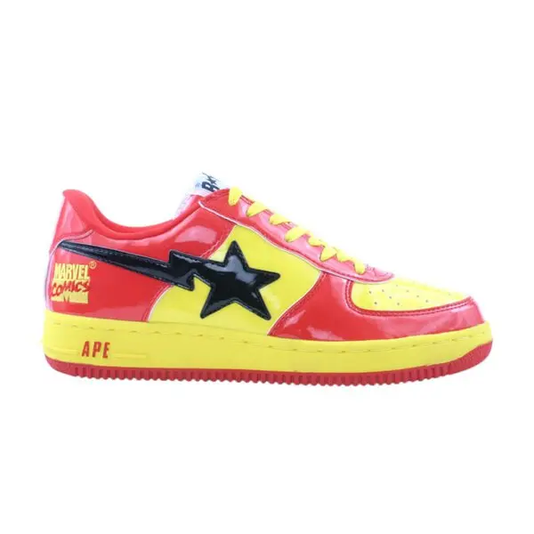 A BATHING APE Marvel Comics X Sta Fs-001 Low 'iron Man - Red