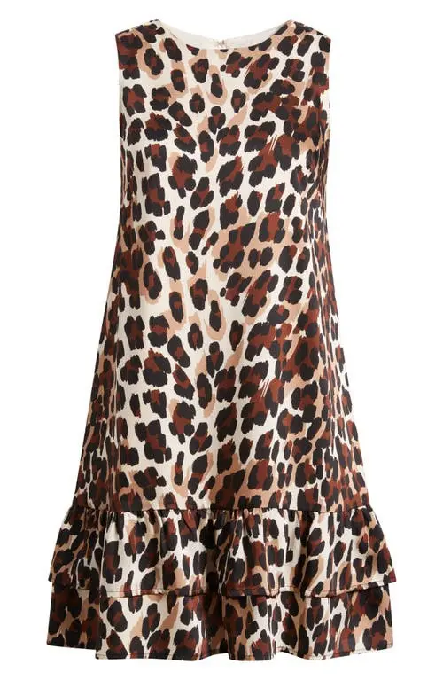 Anne Klein Leopard Print Sleeveless Mini Dress