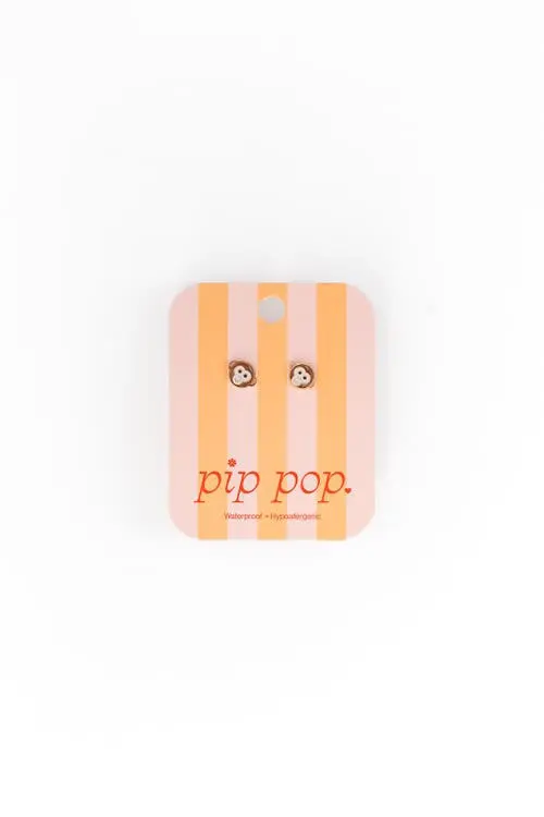 PIP POP Stud Monkey Earrings