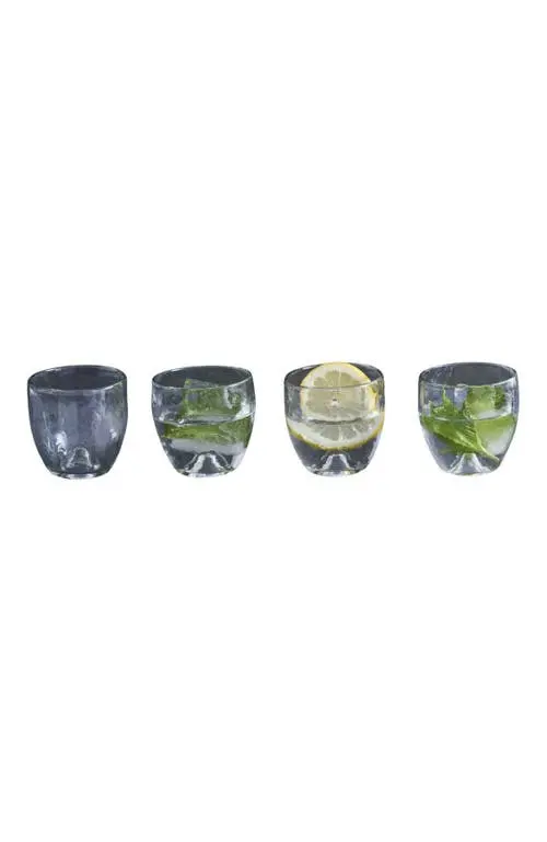 THE COLLECTIVE HOME Pebbled Punt Glassesset Of 4