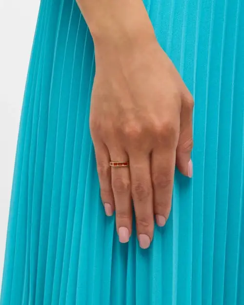 JAN LESLIE Stackable Gemstone Ring - Red