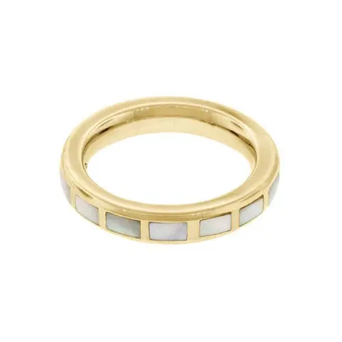 JAN LESLIE Stackable Gemstone Ring - White
