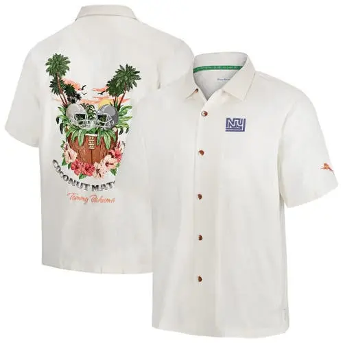 Tommy Bahama New York Giants Coconut Matchup Camp Throwback Button-up Shirt