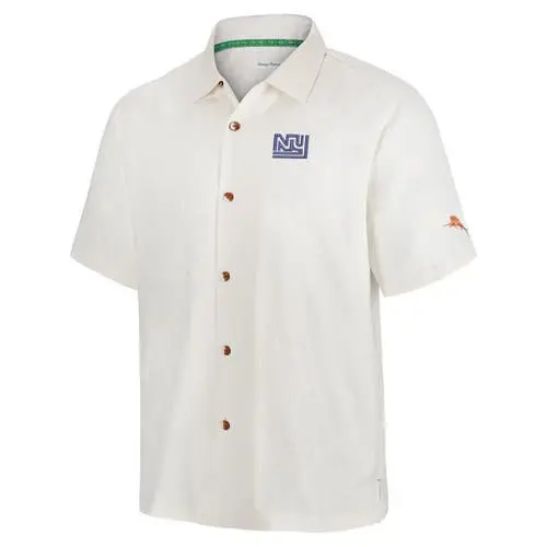 Tommy Bahama New York Giants Coconut Matchup Camp Throwback Button-up Shirt